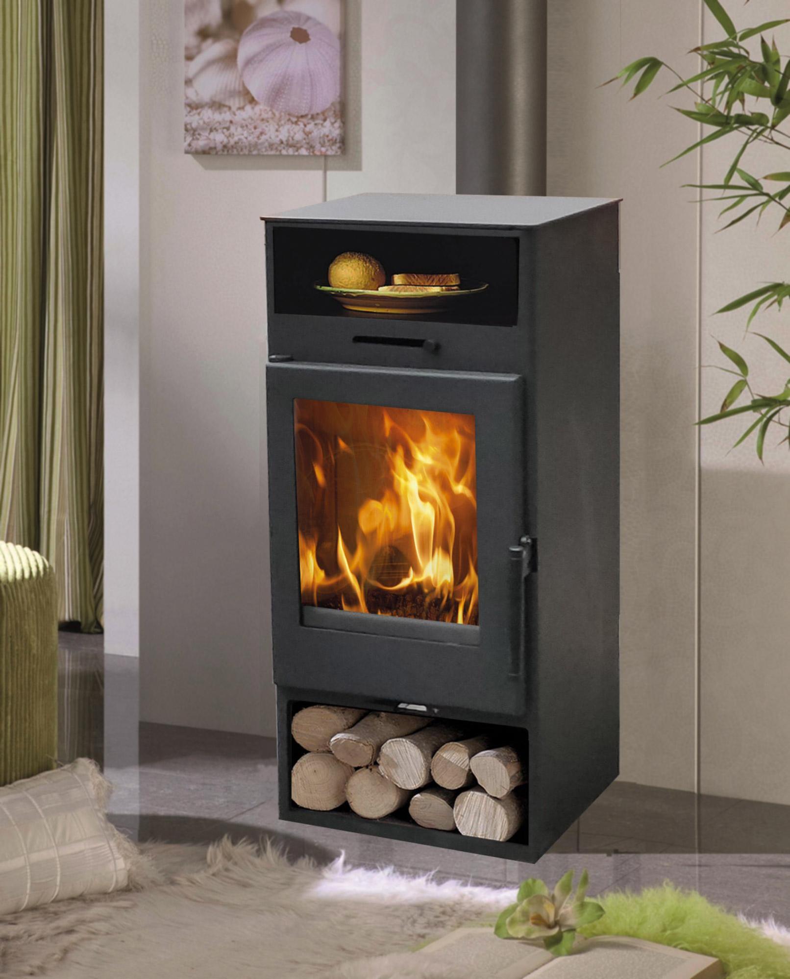 Stufa a Legna 6,3 kW 87,9x36x42 cm Nijar Nera | Leroy Merlin