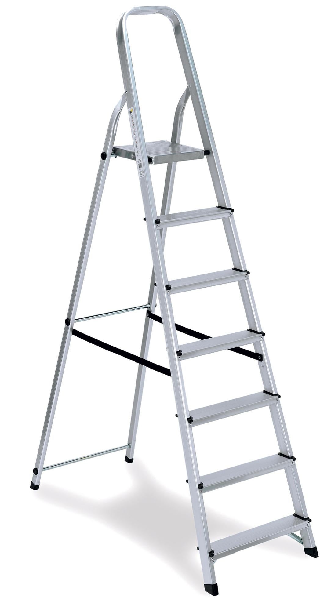 Scaletto Sgabello Richiudibile in Alluminio 7 Gradini Fadi Everest ...