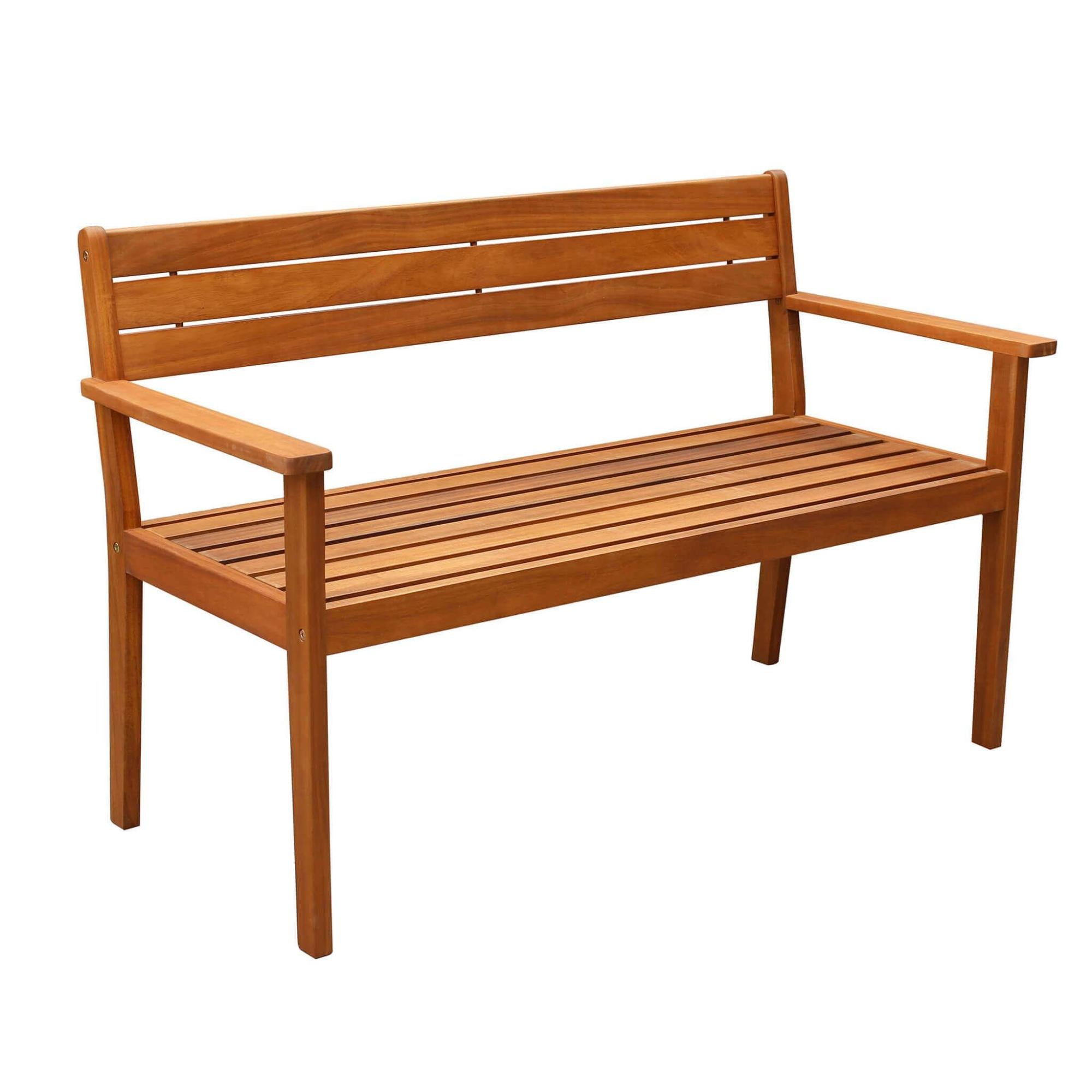 Panca Minerva 2 Posti 135x59x85 h cm in Legno di Acacia Marrone chiaro ...