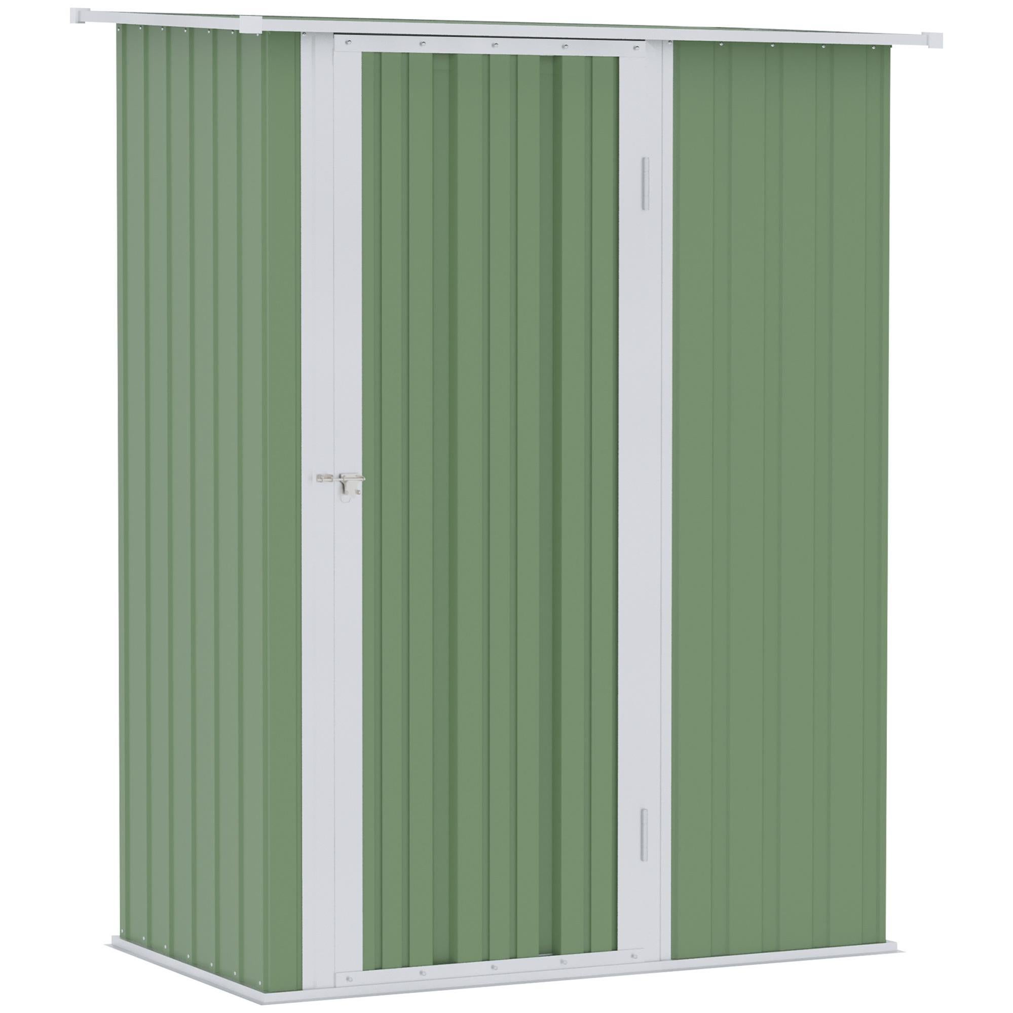 Casetta Box da Giardino 142x84x189 cm in Acciaio Verde | Leroy Merlin