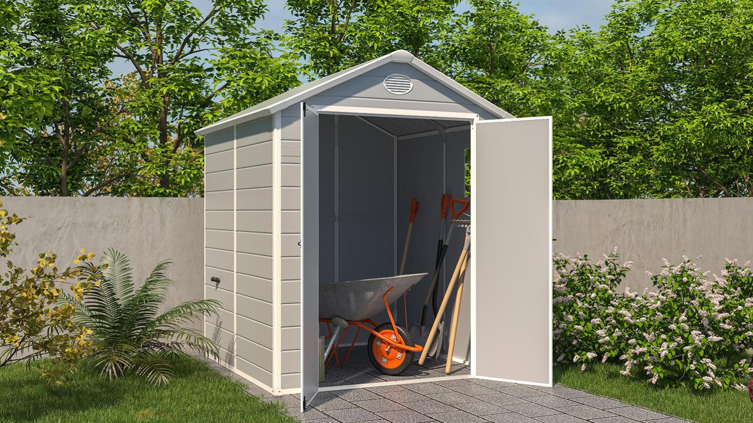 Casetta Box da Giardino in Plastica 190x192x226 cm Grigio | Leroy Merlin