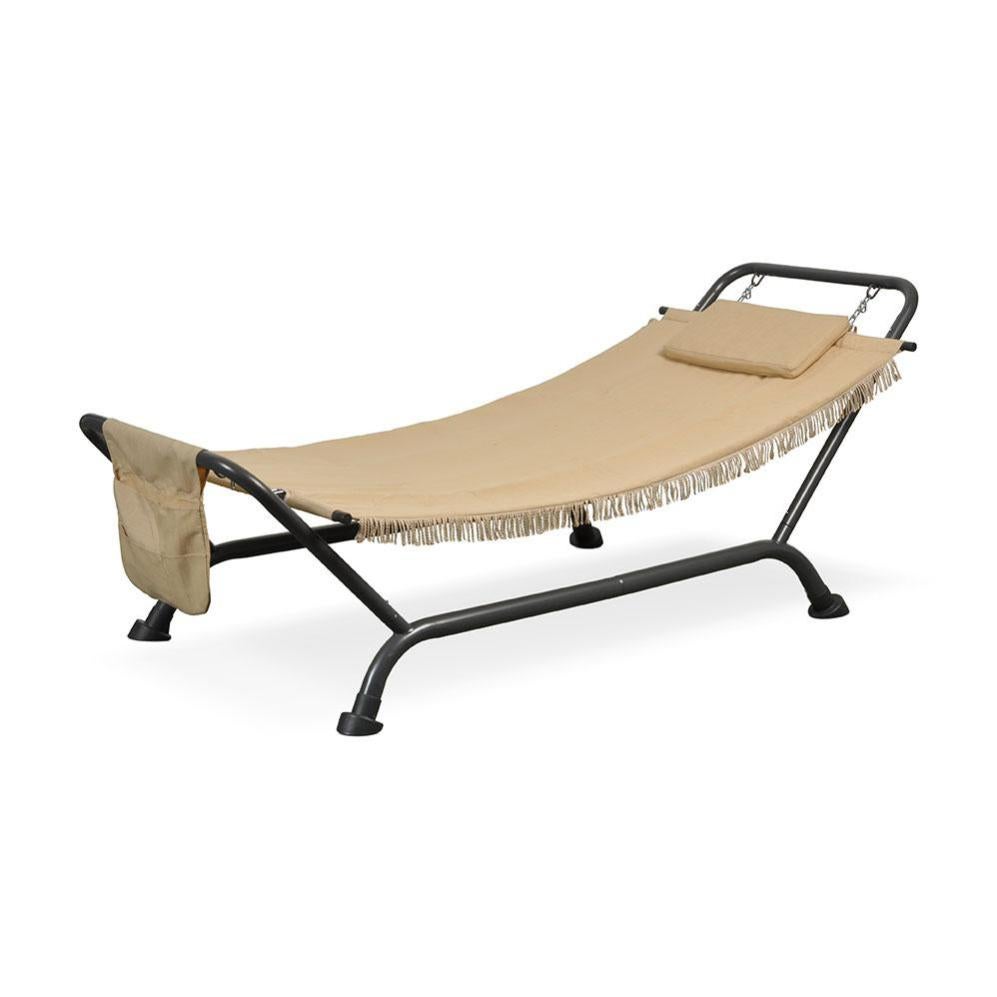 Amaca da Giardino in Ferro e Poliestere con Cuscino e Sacca ...