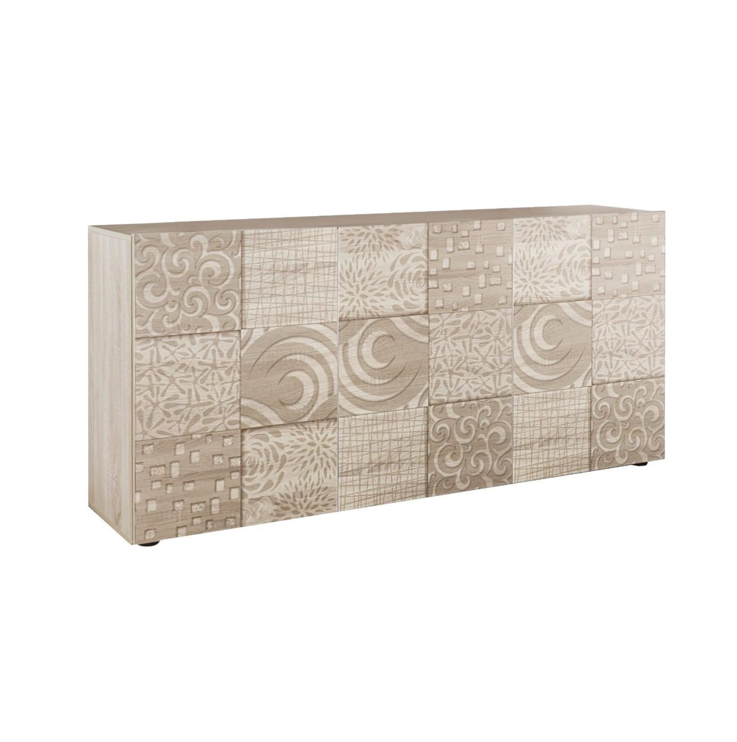 Mobile Buffet 3 Ante 180x42x84 cm in Legno TFT Blossom Rovere Samoa ...