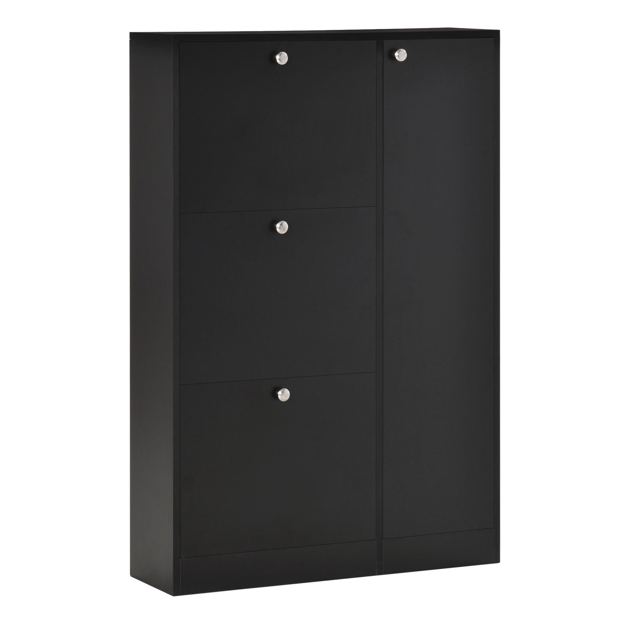 Scarpiera in Legno Nero 8 Scomparti 80x24x120 cm | Leroy Merlin