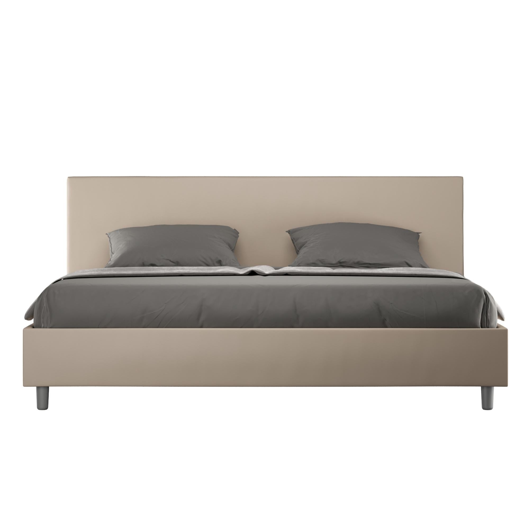 Letto Matrimoniale Extra Large 200x200 cm con Rete e Contenitore Adele ...