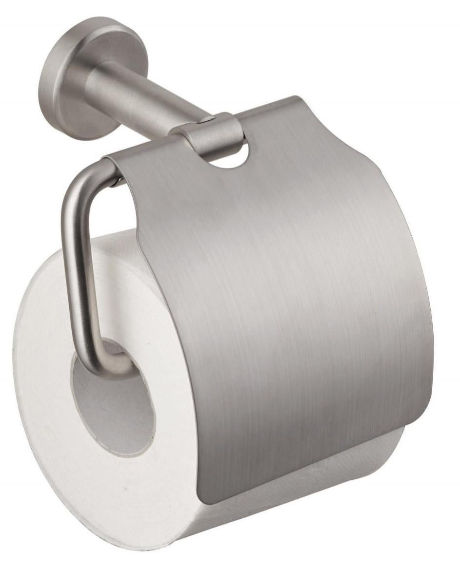 Porta Rotolo da Parete con Coperchio in Acciaio Inox Satinato Nilo ...