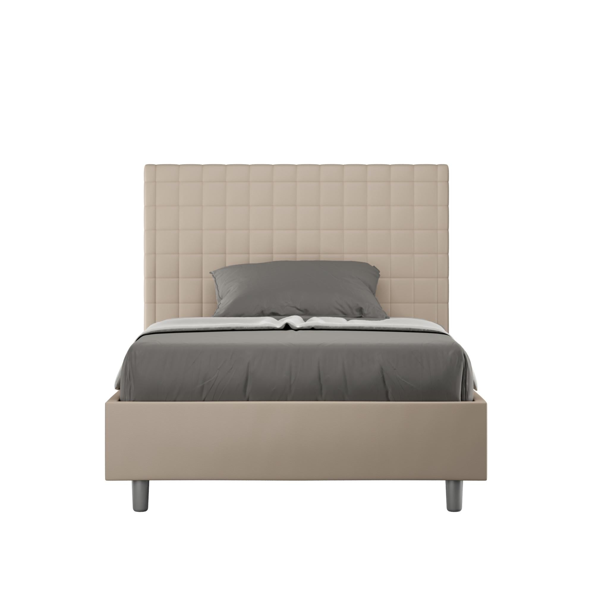 Letto Singolo 100x200 cm con Rete e Contenitore Sunny Tortora | Leroy ...