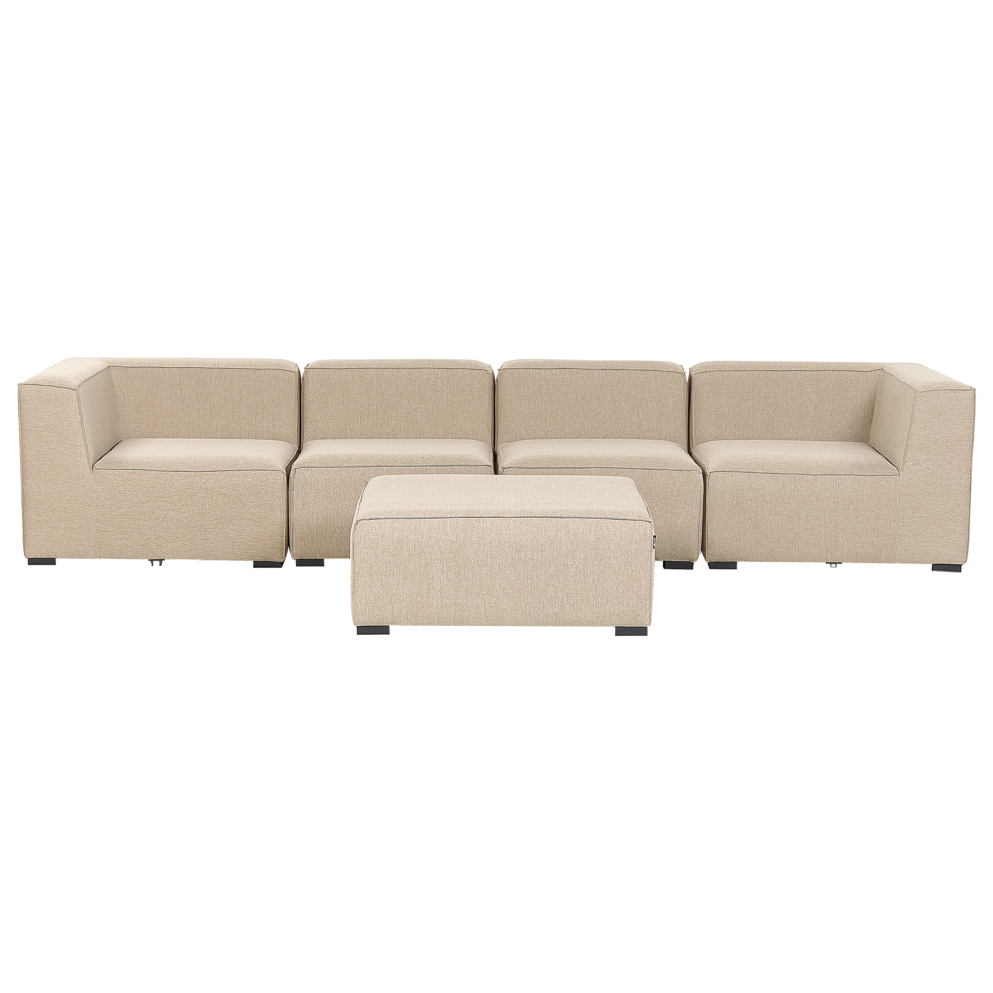 Set divano modulare 4 posti beige e nero AREZZO | Leroy Merlin