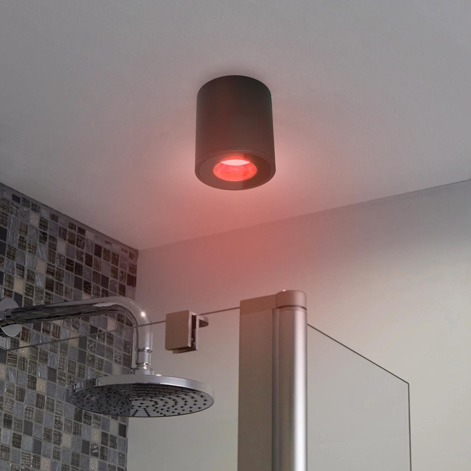 Plafonnier ROND LED plafonnier GU10 6W lumière cabine de douche étanche ...
