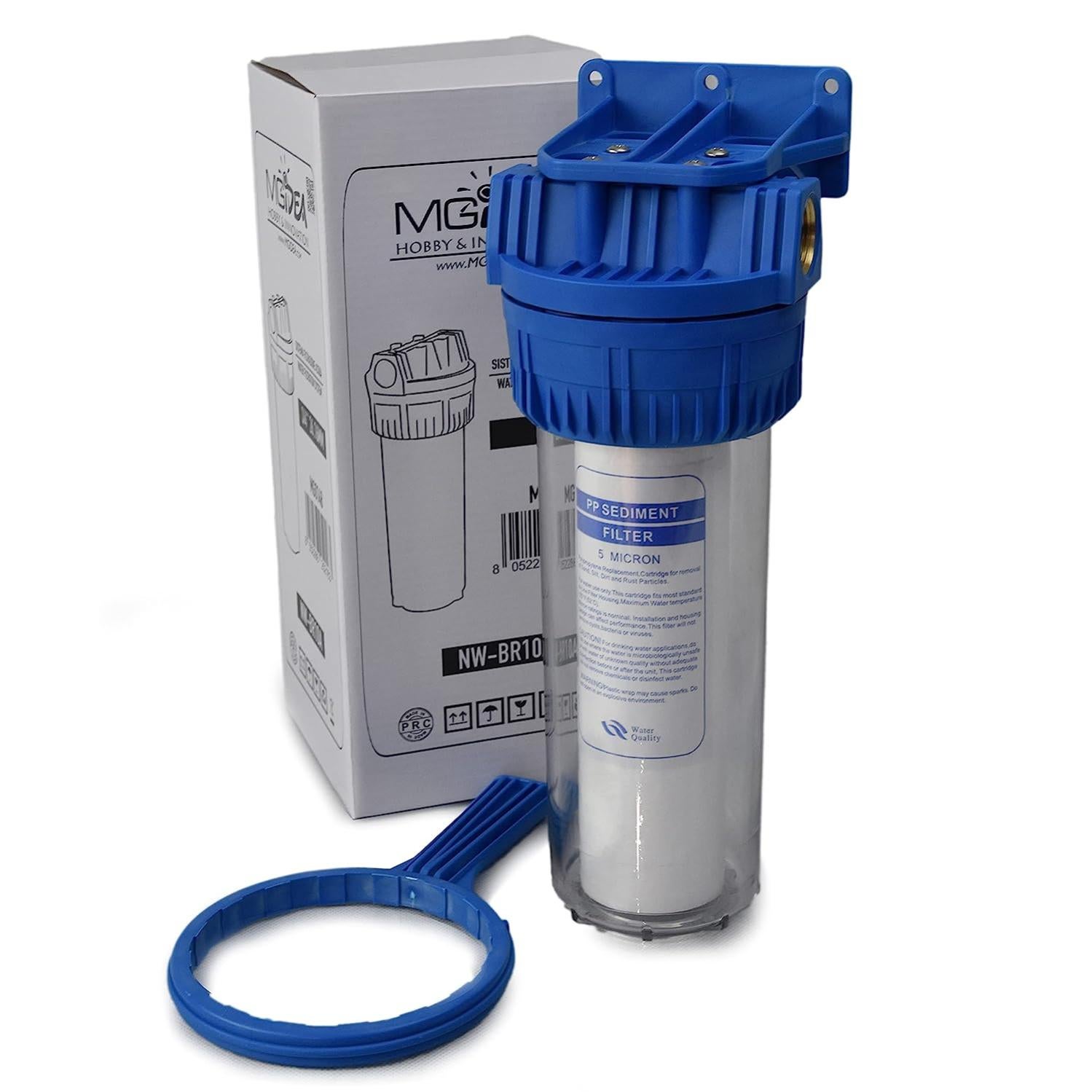 FILTRO ACQUA SISTEMA CARTUCCIA NW-BR10A FILTRAZIONE SEDIMENTI E CARBONI ...