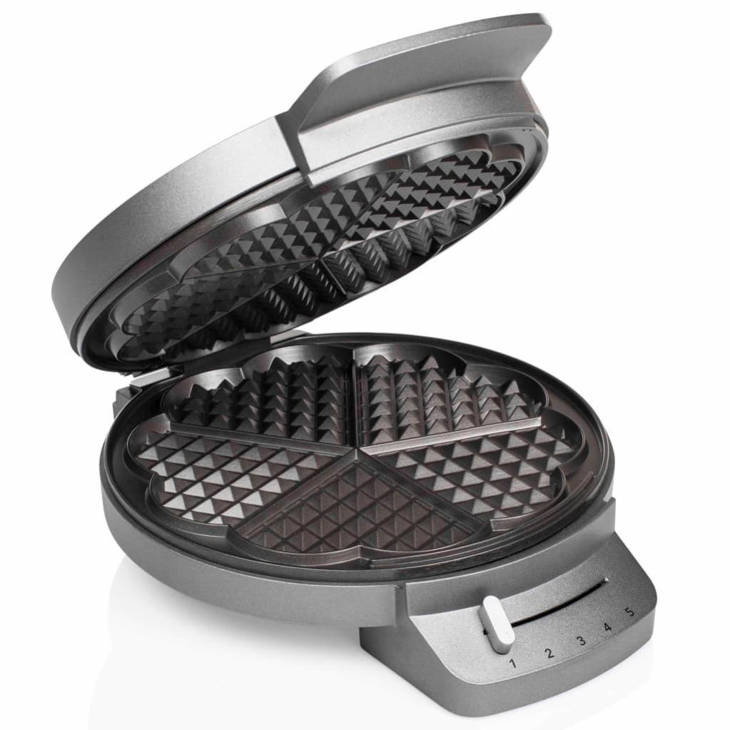 Princess Piastra per Waffle Deluxe per 5 Waffles 1200W Argento e Nero ...