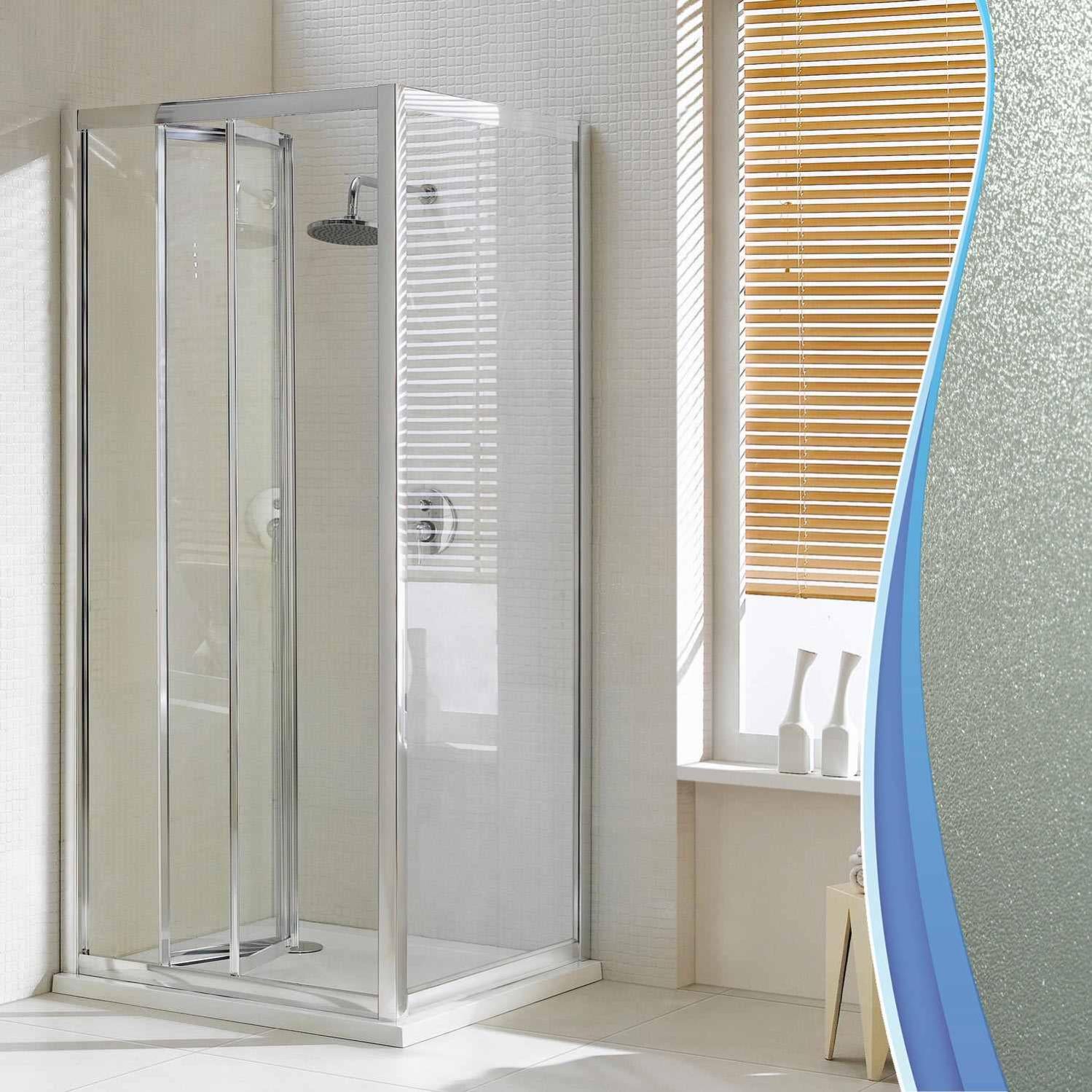 Box Doccia Angolare 80x80 cm 1 Anta a Libro in Cristallo Opaco 4mm H198 ...