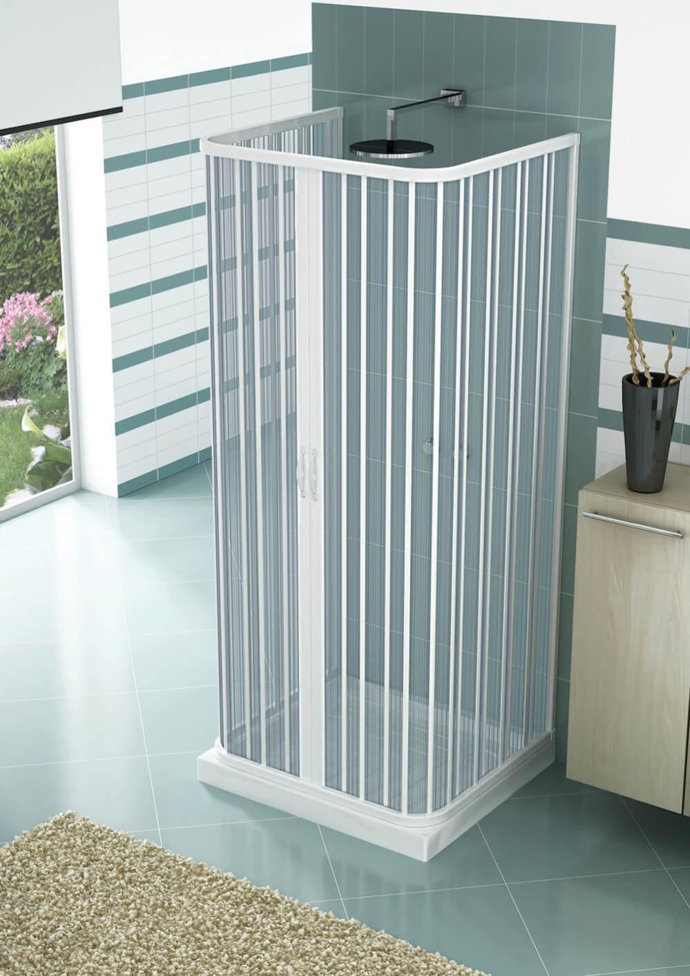 Box Doccia 3 Lati 70x90x70 cm 2 Ante a Soffietto in PVC H185 ...