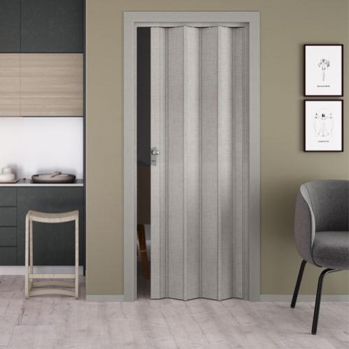 Porte interne a soffietto tessuto grigio per gli interni della casa ...