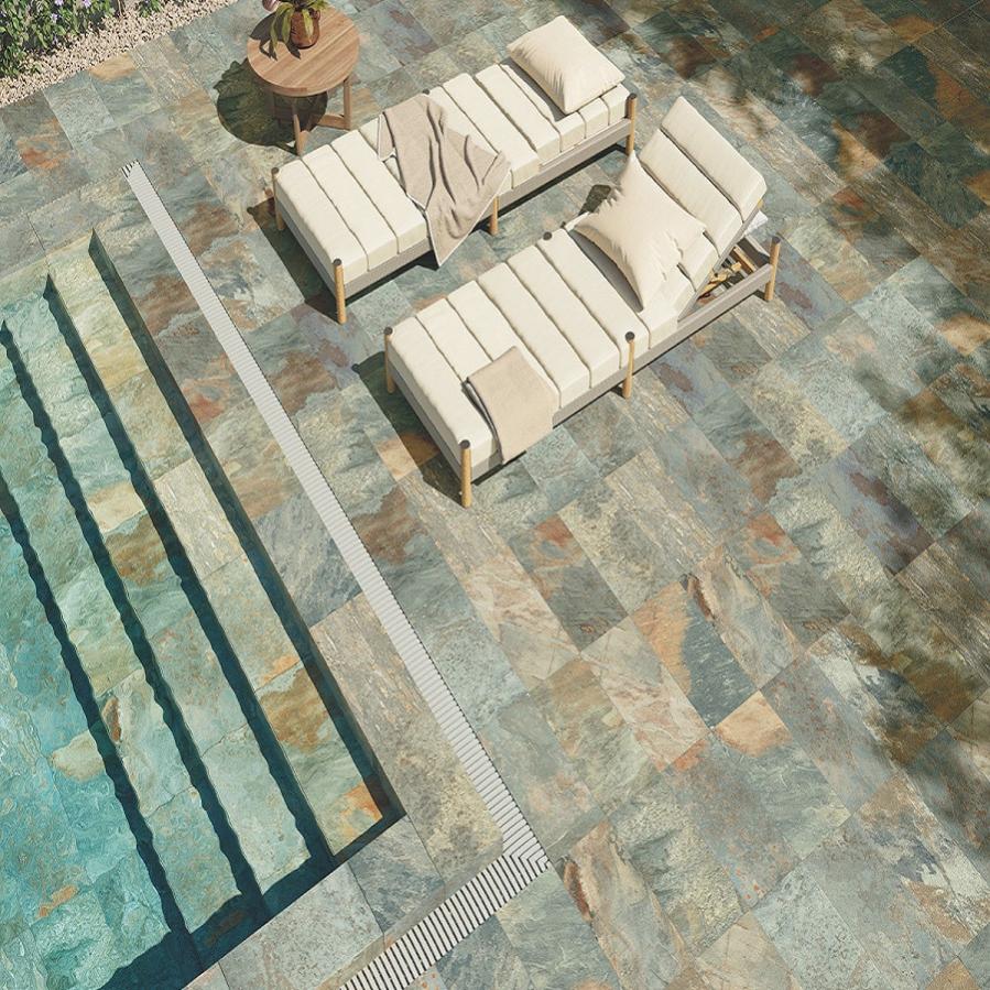 Carrelage Piscine BALI STONE 30x60 cm | Leroy Merlin