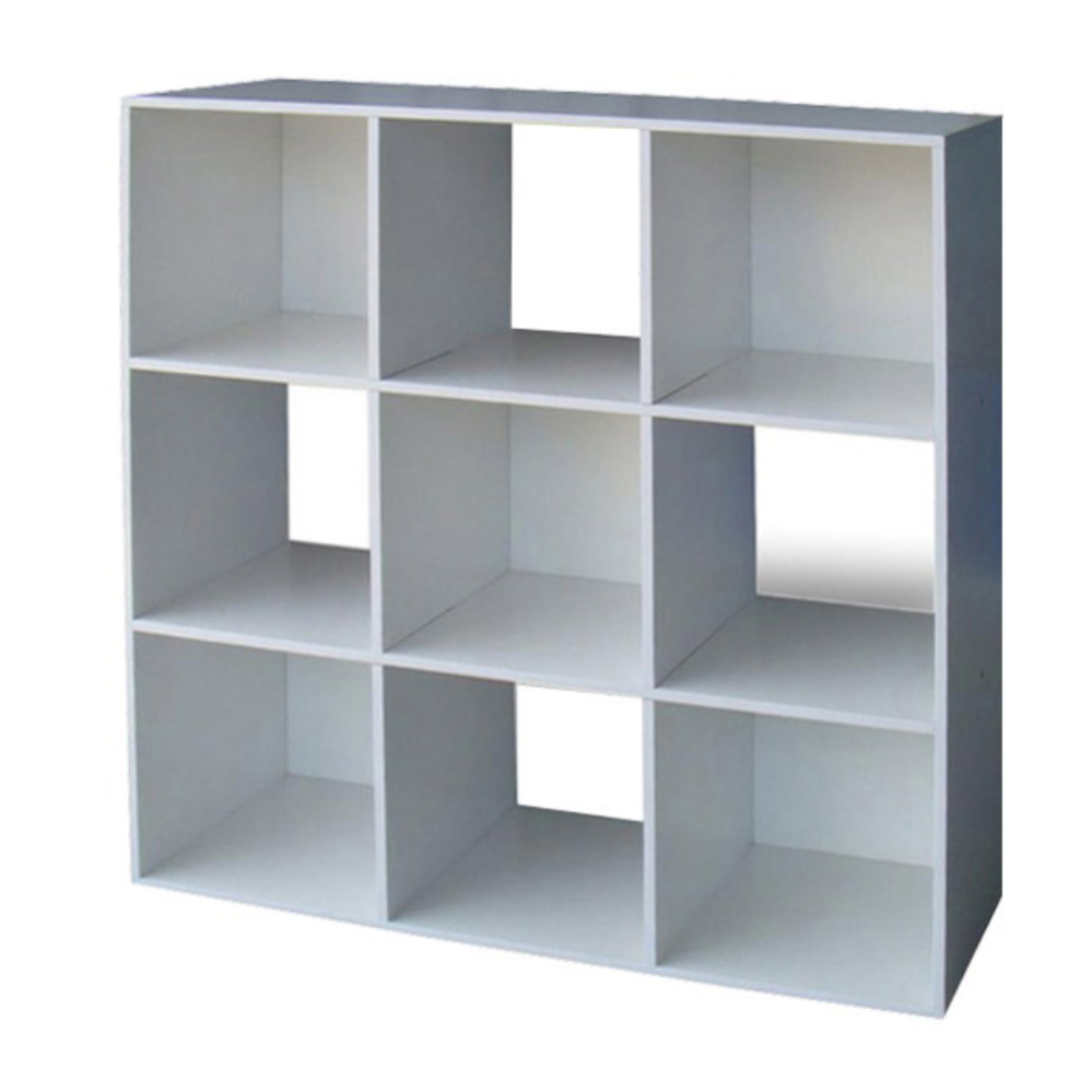 Libreria Scaffale Legno 9 Ripiani Cubi Design Relax cm 91x30x91 Bianco ...