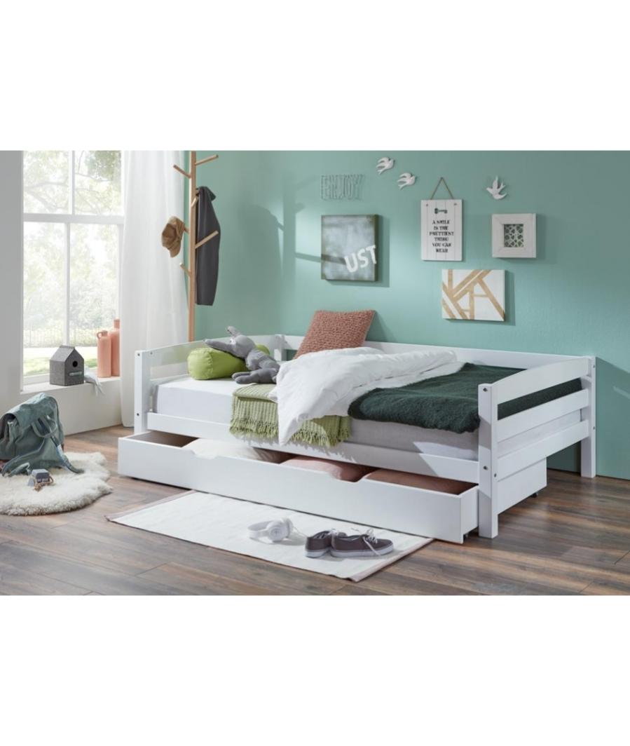 LIT INDIVIDUEL CRÊTE - Blanc - Blanc | Leroy Merlin