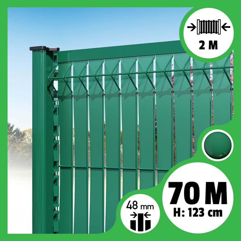 Kit 70m occultation lattes aluminium pour panneau rigide maille 55 - H ...