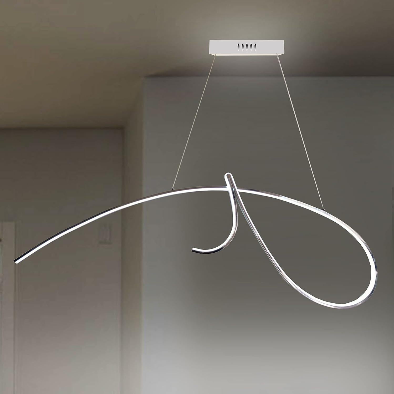 Lampadario LED Soffitto Sospensione Moderno Soggiorno Camera Letto Onde ...