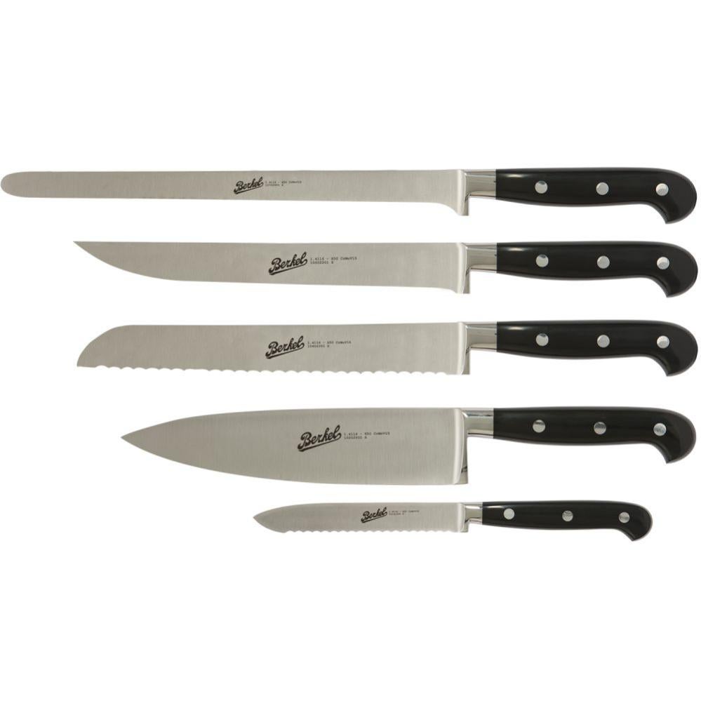 ADHOC SET 5 COLTELLI CHEF NERO - BERKEL | Leroy Merlin
