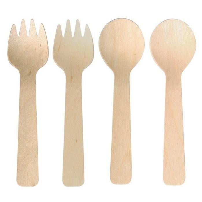 6 cucchiai + 6 forchette in legno 10 cm | Leroy Merlin