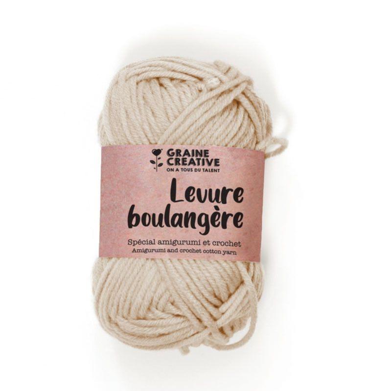 Fil de coton spécial crochet et amigurumi 55 m - beige - Graine ...