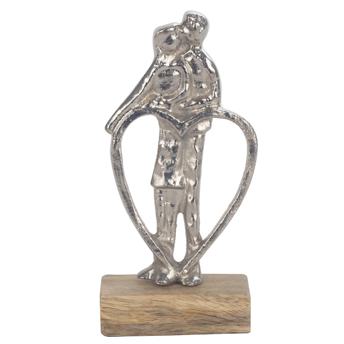 ORIGEN Home Decor - Figura pareja corazon Figuras | Varios Plateado ...