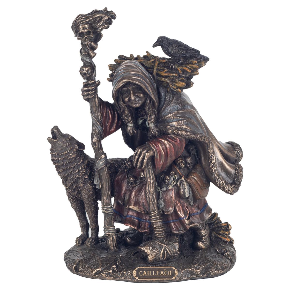 ORIGEN Home Decor - Figura Bruja Cailleach Figuras | Bronce Plateado ...