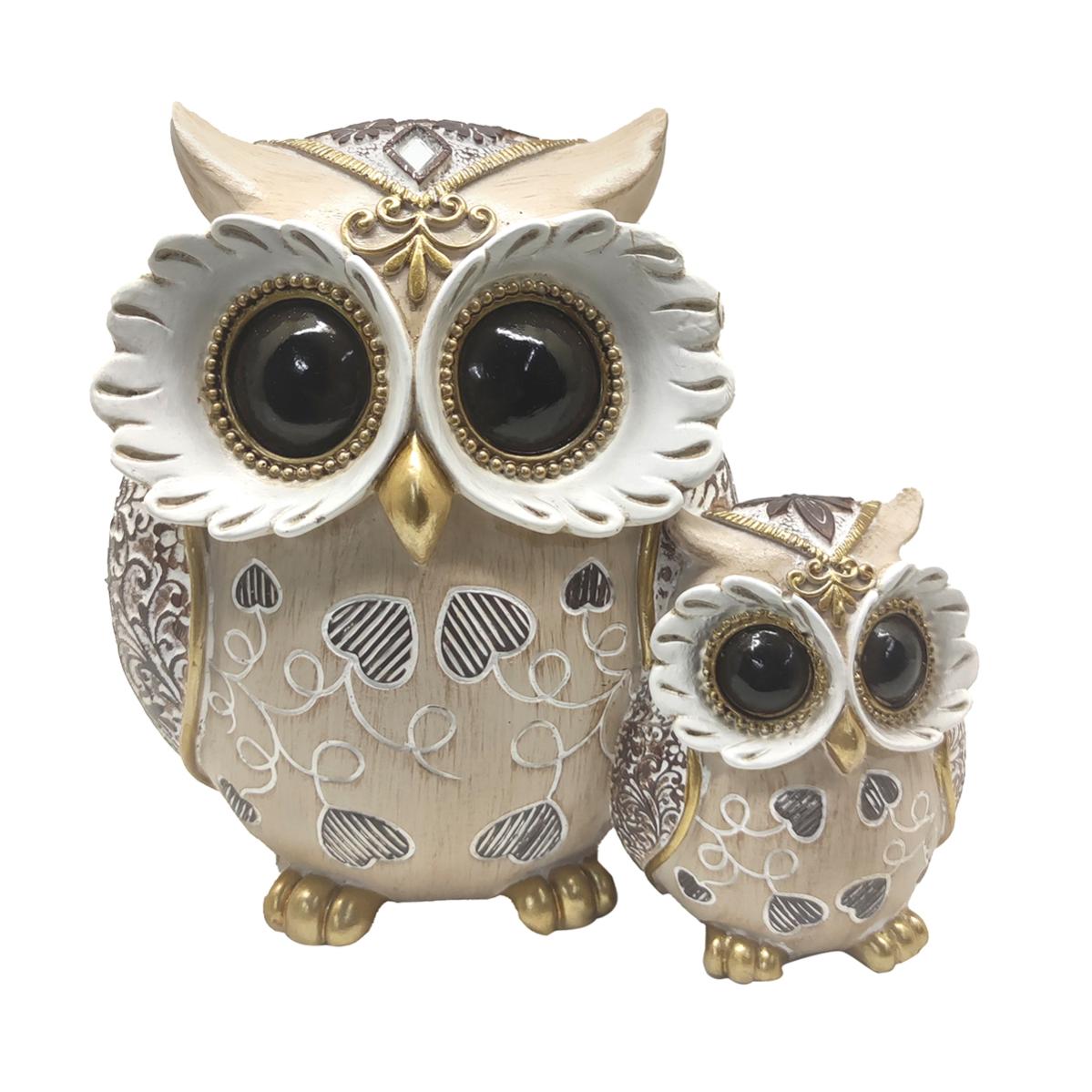 ORIGEN Home Decor - Figura Búho Figuras | Buhos Blanco - 14x7x15 cm ...