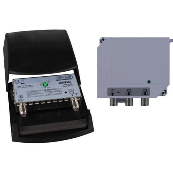 AMPLI TER/KIT AMPLI+ALIM 1 E UHF 22 DB REGLABLE 21/48 LTE ANTTRON K280 ...