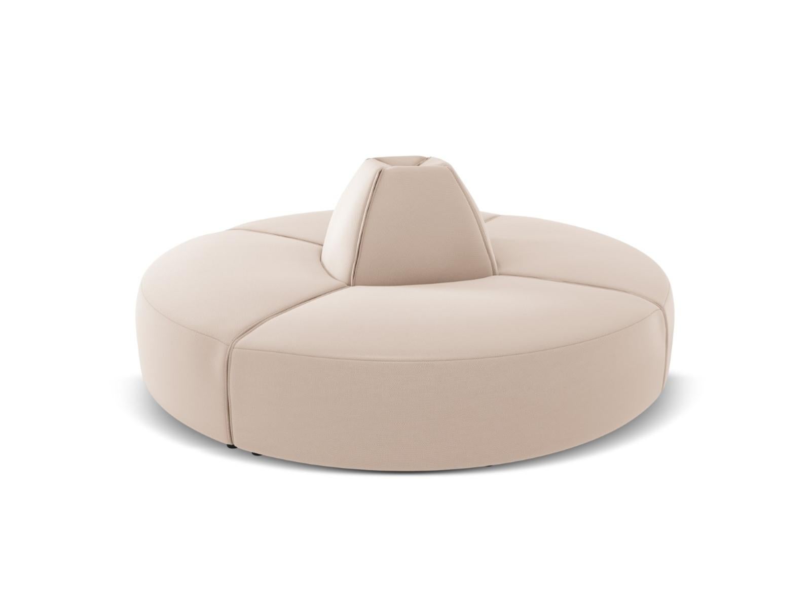 Canapé rond modulable d'extérieur, "Maui", 6 Places, Beige, 210x210x69 ...