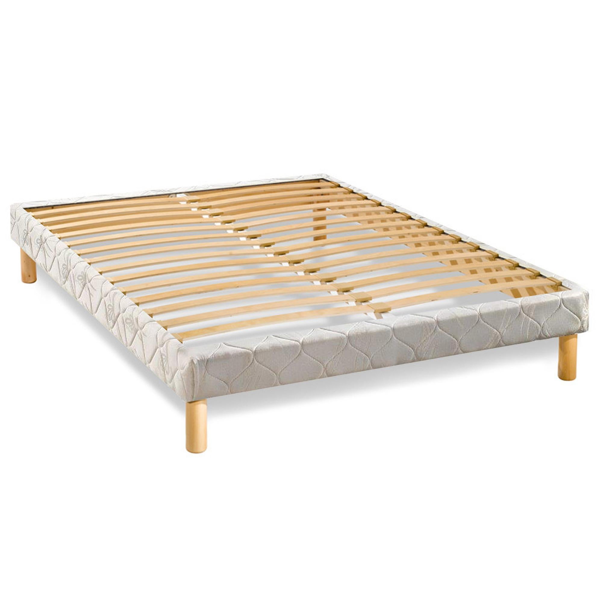 Sommier en Kit 14 lattes nues, coutil tissu jacquard 160x200cm | Leroy ...