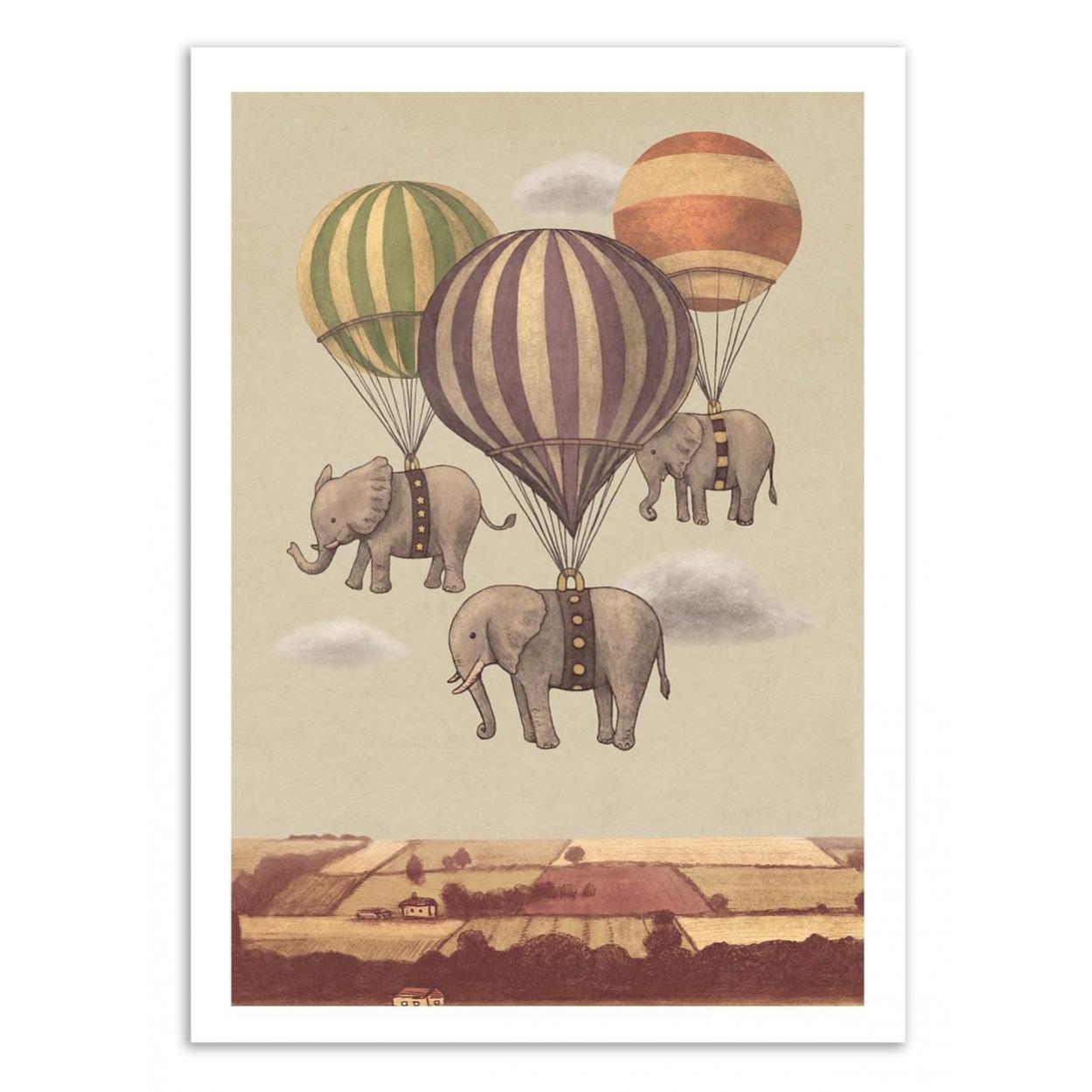 Art-Poster - Flight of the elephants - Terry Fan - 50 x 70 cm | Leroy ...