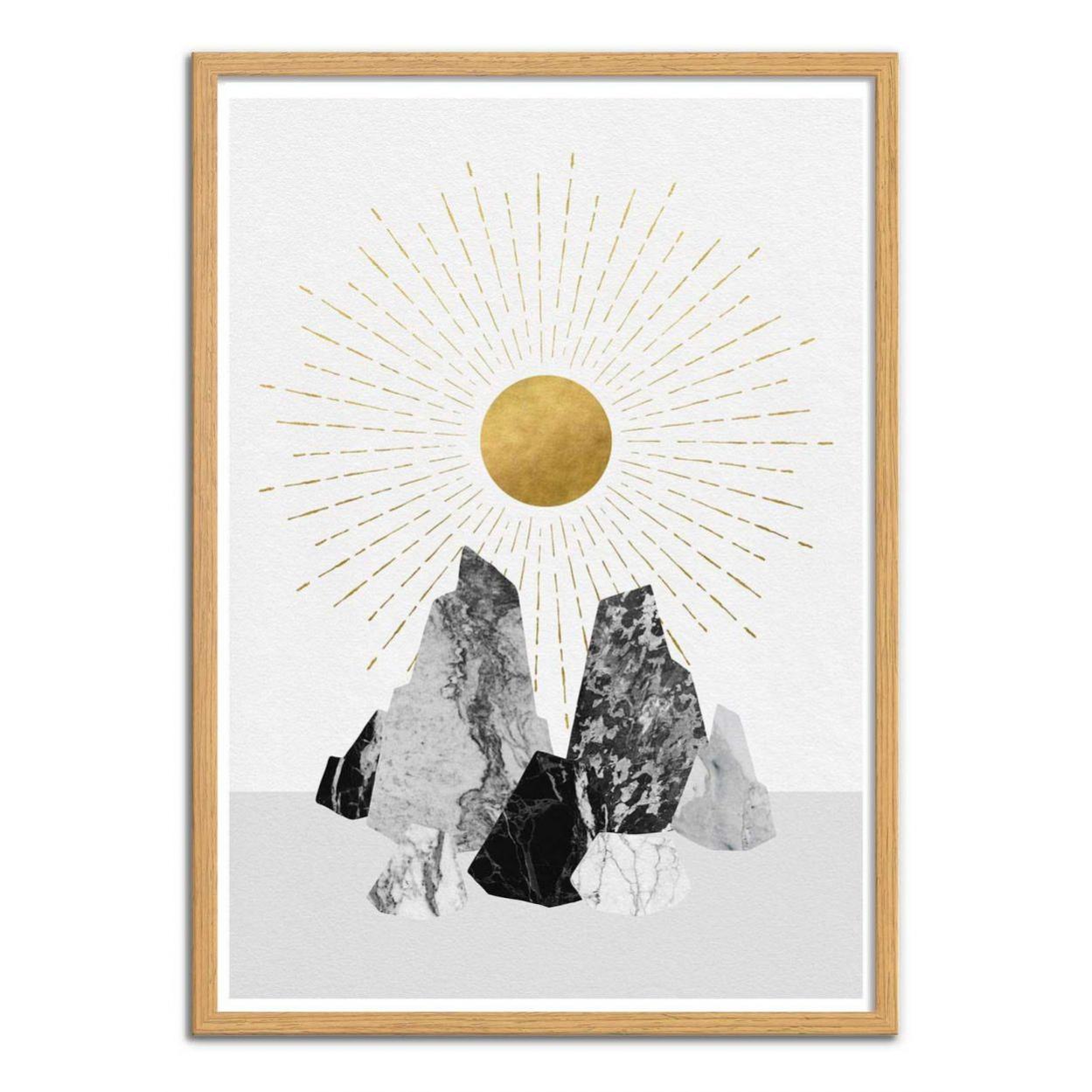 Art-Poster - Rock formation part 2 - Kookie Pixel - avec cadre chêne 50 ...