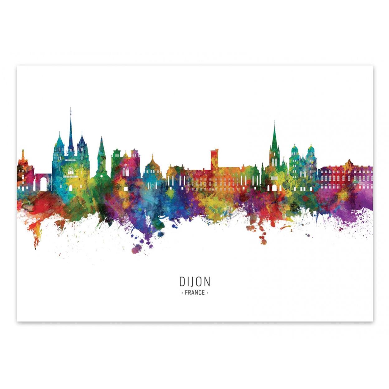 Art-Poster - Dijon France Skyline - Michael Tompsett - 50 x 70 cm ...
