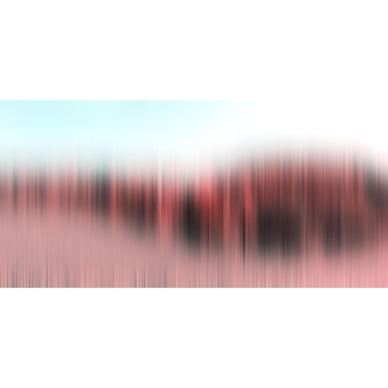 Papier peint panoramique design rouge & bleu Tapisserie panoramique ...