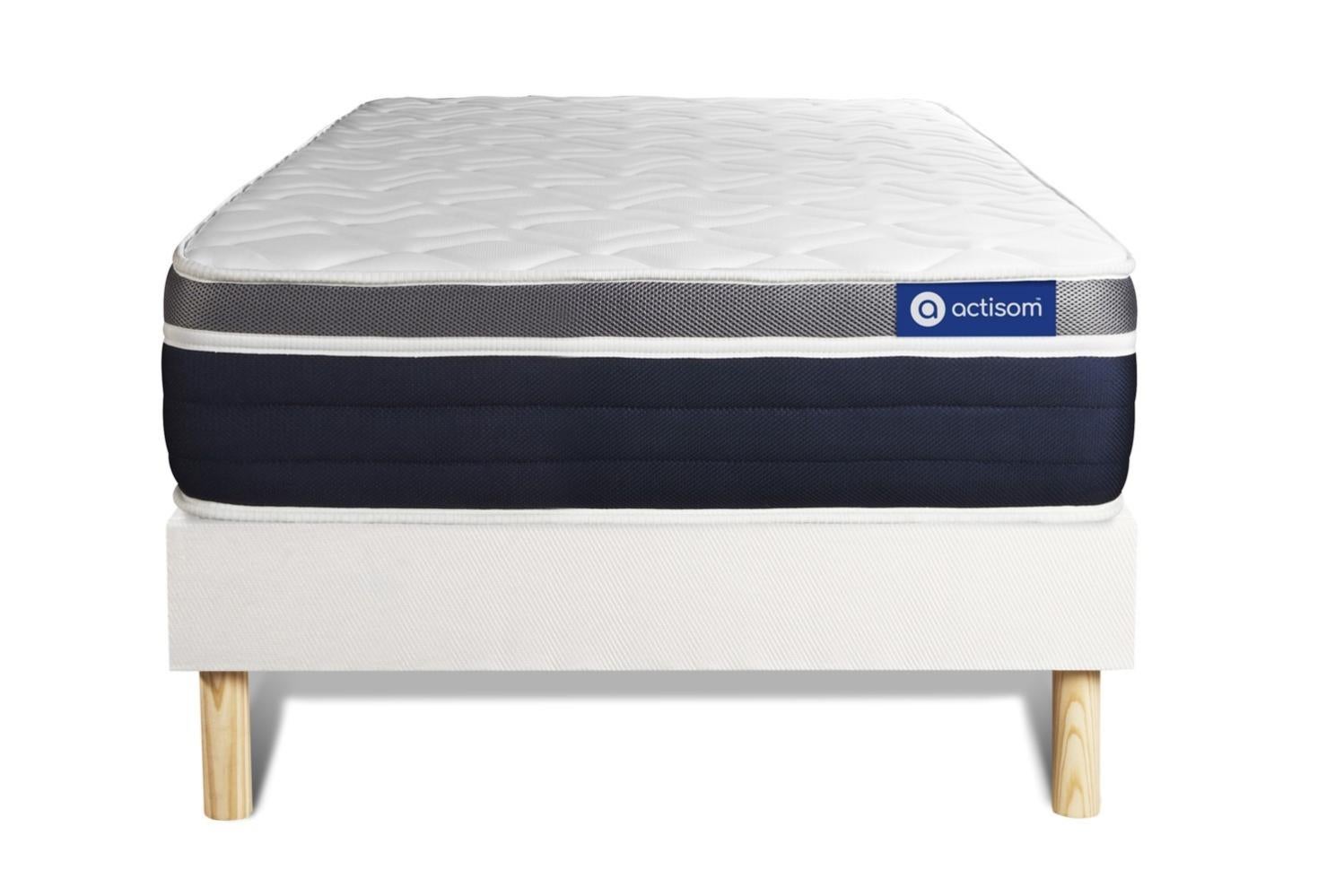 Ensemble matelas 80 x 190 cm Actilatex confort - Latex et memoire de forme - Ep : 26 cm - Mi ...