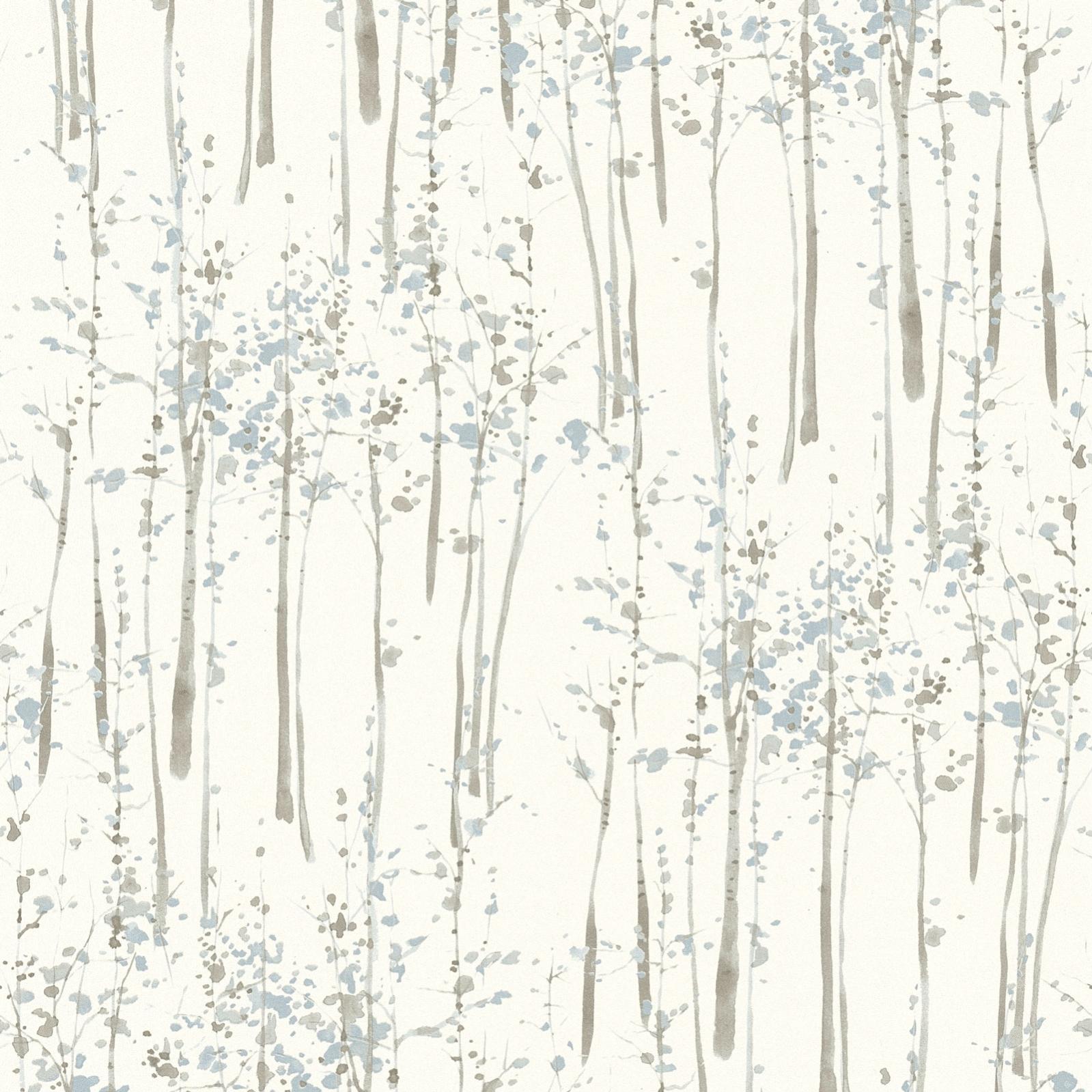 Papier peint arbre beige aquarelle Tapisserie chambre adulte motif ...