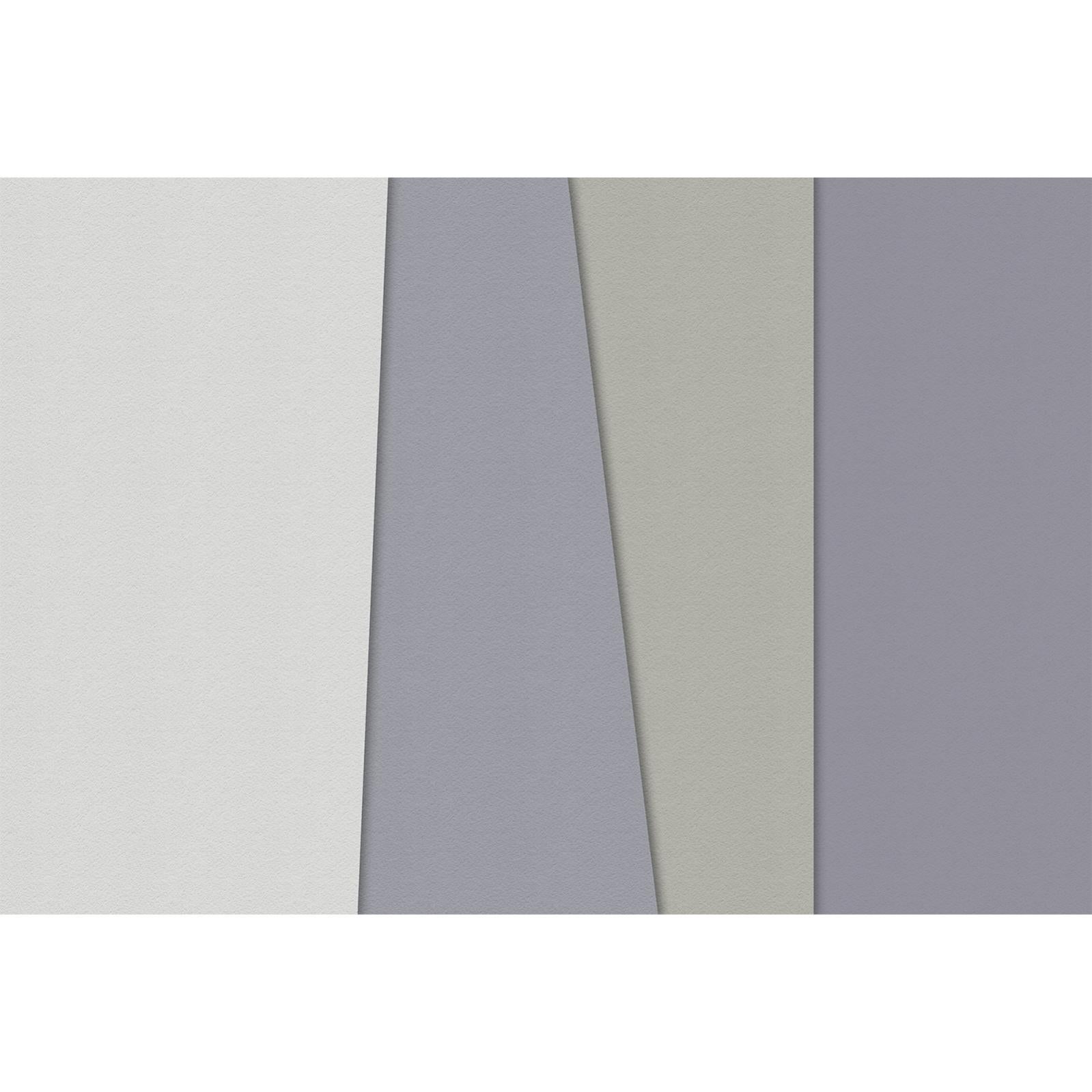 Papier peint panoramique gris géométrique Tapisserie panoramique grise ...
