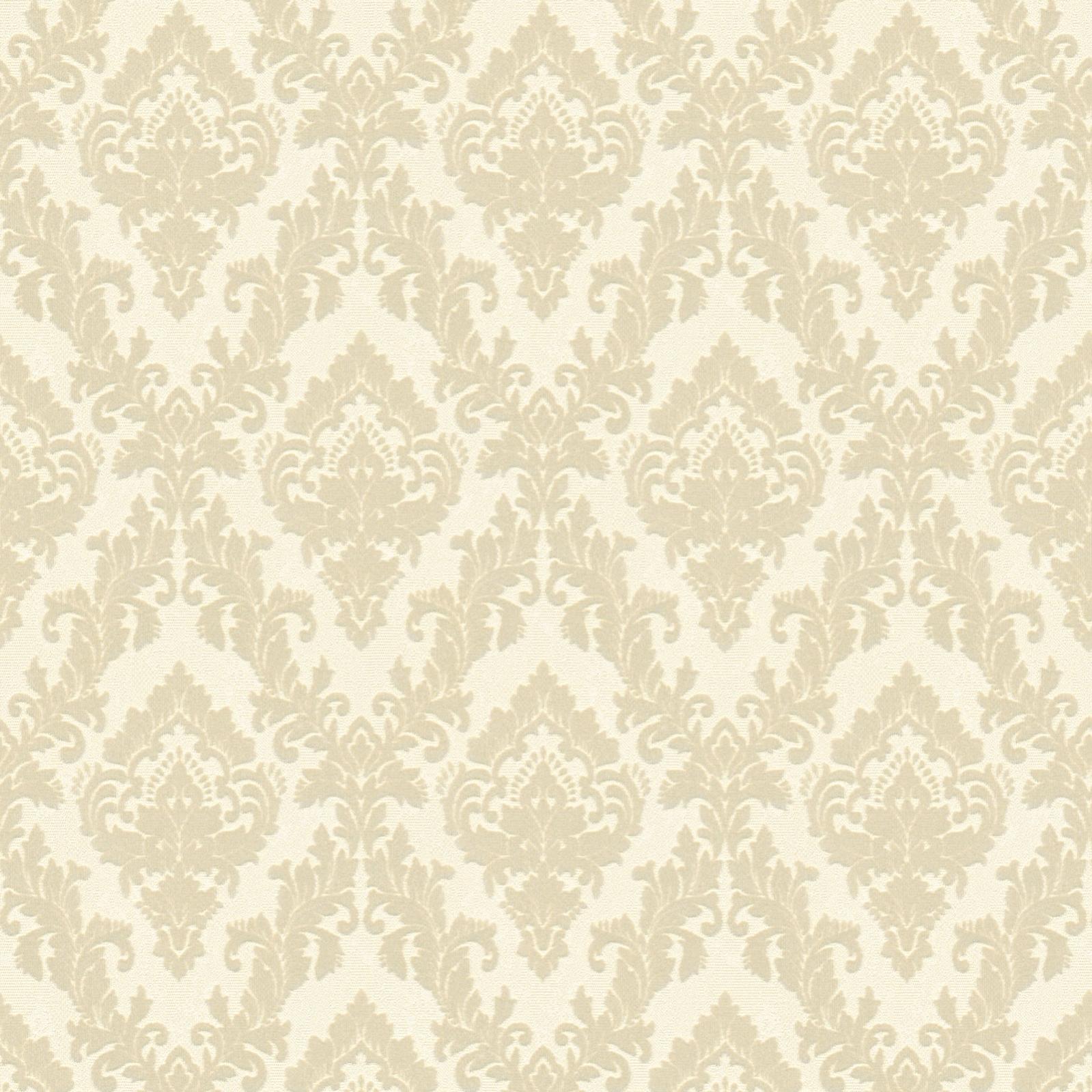 Poster gigante disegni barocco color crema su sfondo beige effetto ...