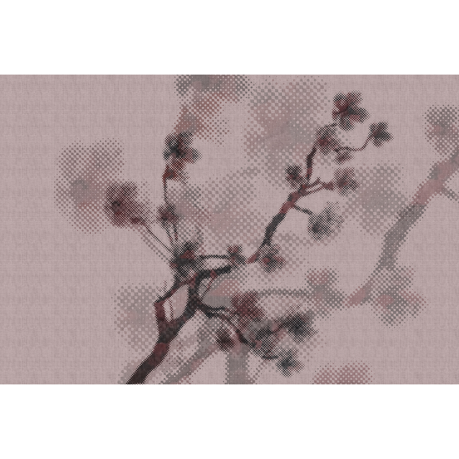 Papier peint panoramique abstrait rose & brun nature | Tapisserie ...