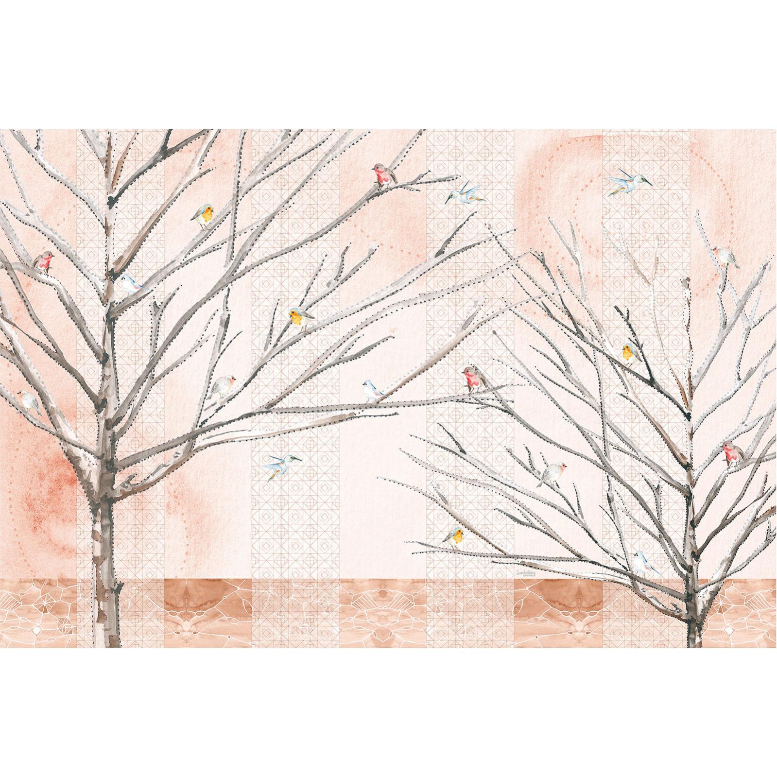 Papier peint panoramique nature à motifs arbre Tapisserie panoramique ...