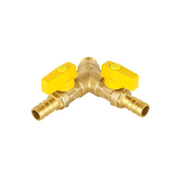 Rubinetto valvola gas 1/2'' m portagomma tubo 16 x 16 bianco GPL metano ...