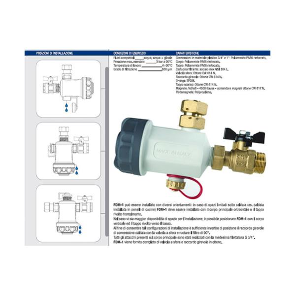 Filtro defangatore magnetico MADE IN ITALY sotto caldaia con magnete. | Leroy Merlin