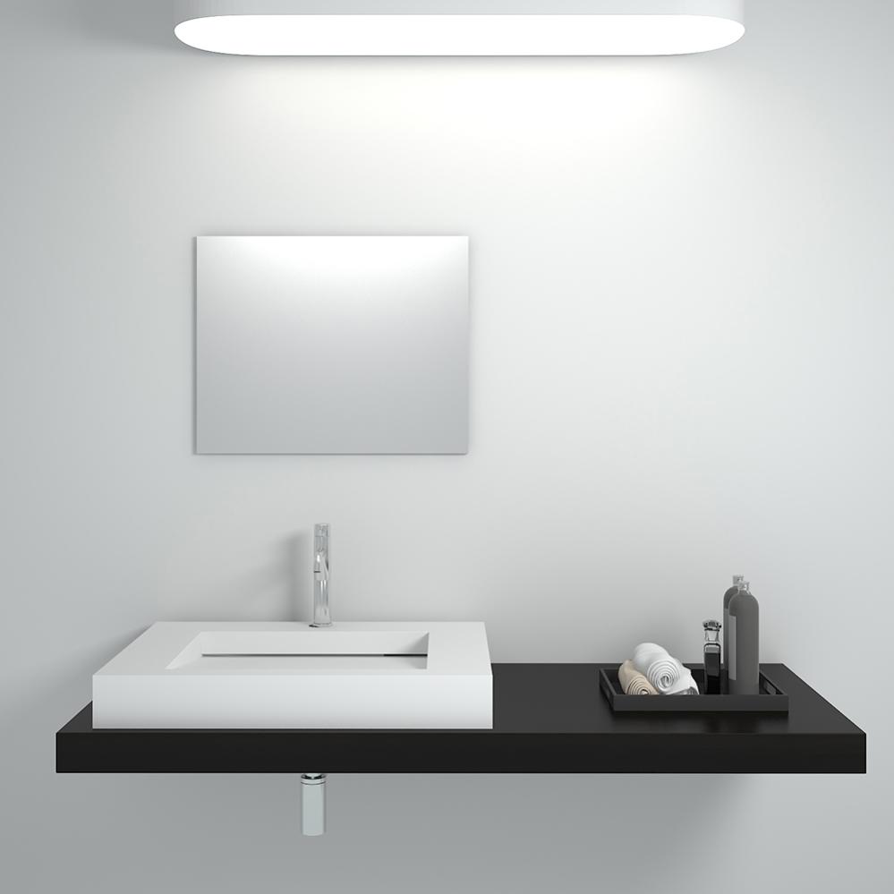 Lavandino rettangolare freestanding Blanc mat - Likouala | Leroy Merlin