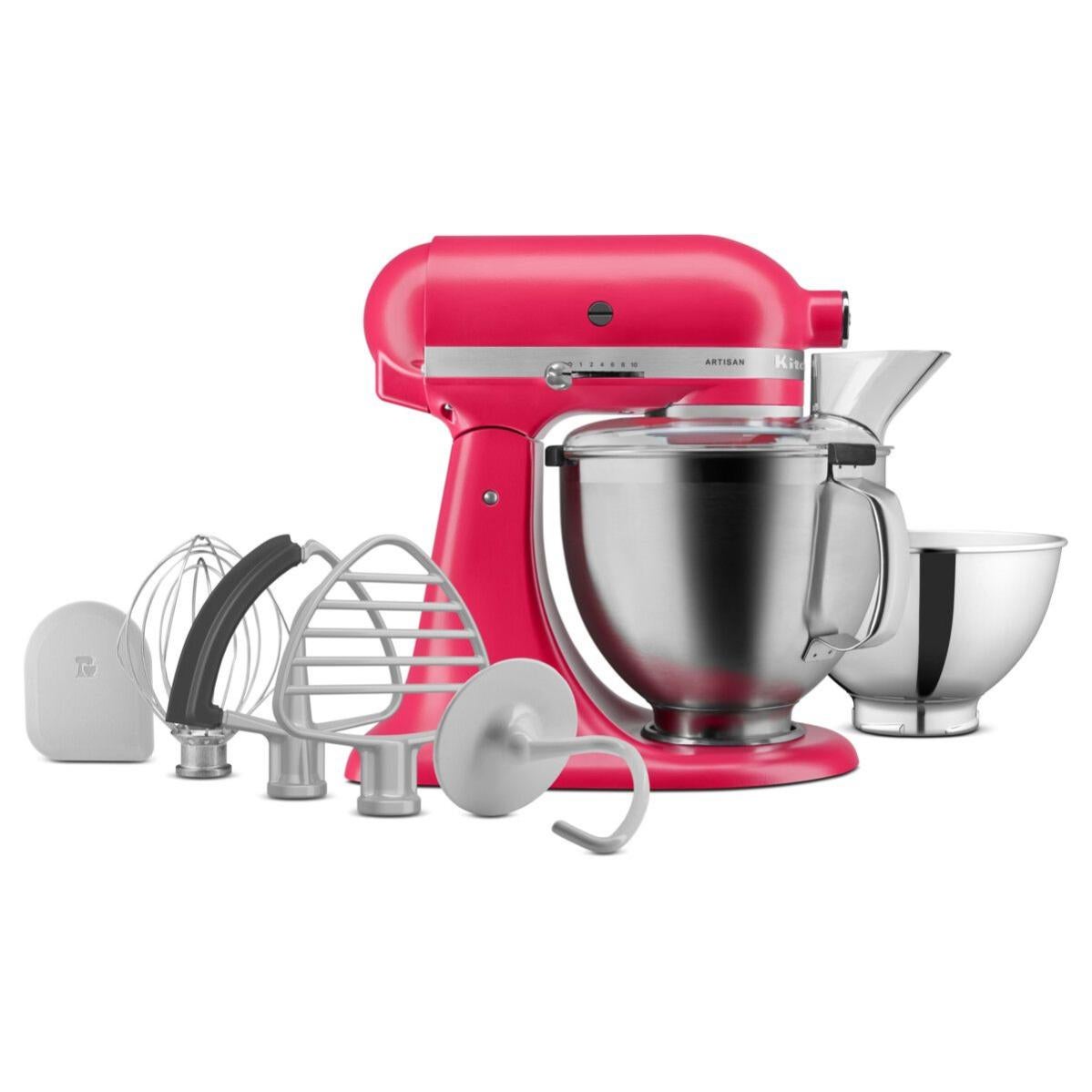 Robot pâtissier KITCHENAID 5KSM195PSEHI Artisan Hibiscus Rose | Leroy ...
