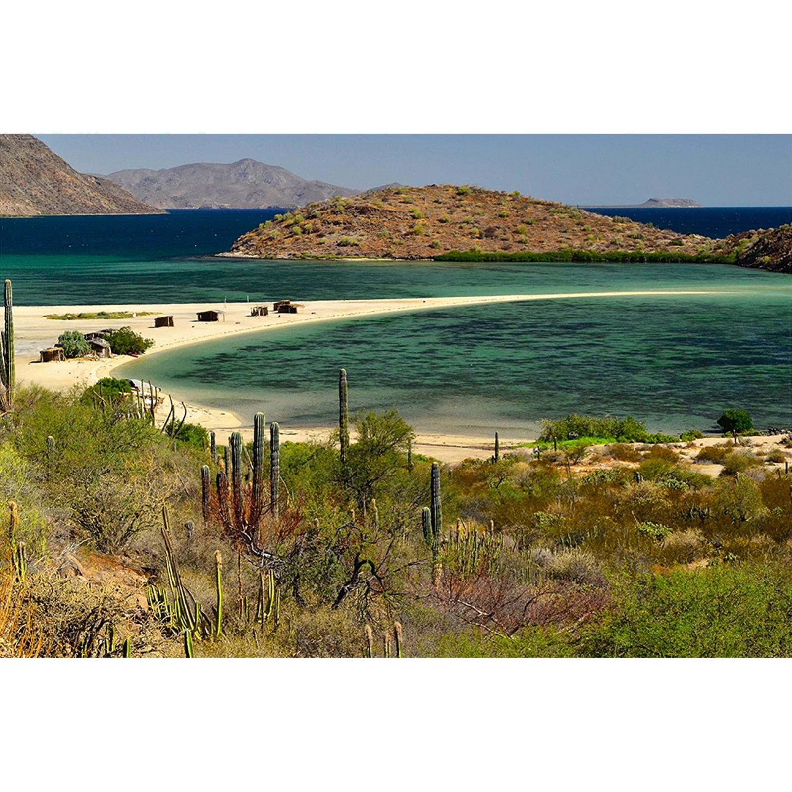 Papier peint panoramique mer vert & bleu salon Tapisserie panoramique ...