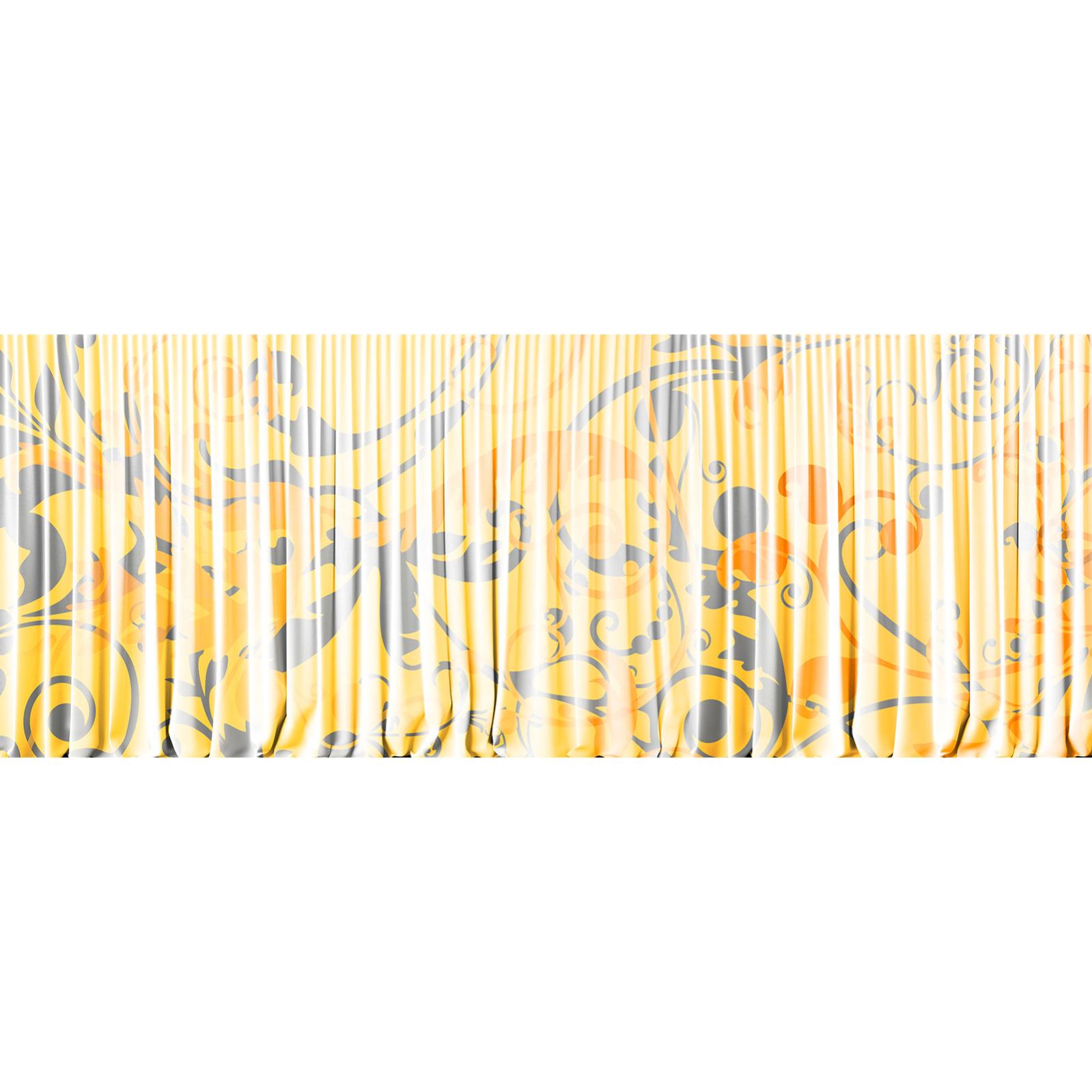 Papier peint panoramique jaune élégant Tapisserie panoramique motif floral Papiers peints ...