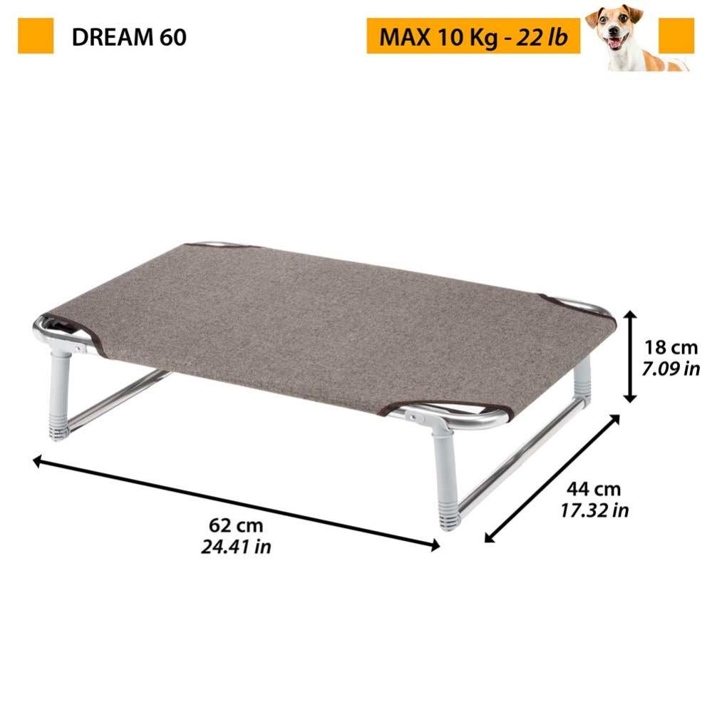 Lit pliant pour Chiens DREAM 60 avec Structure en Aluminium et ...