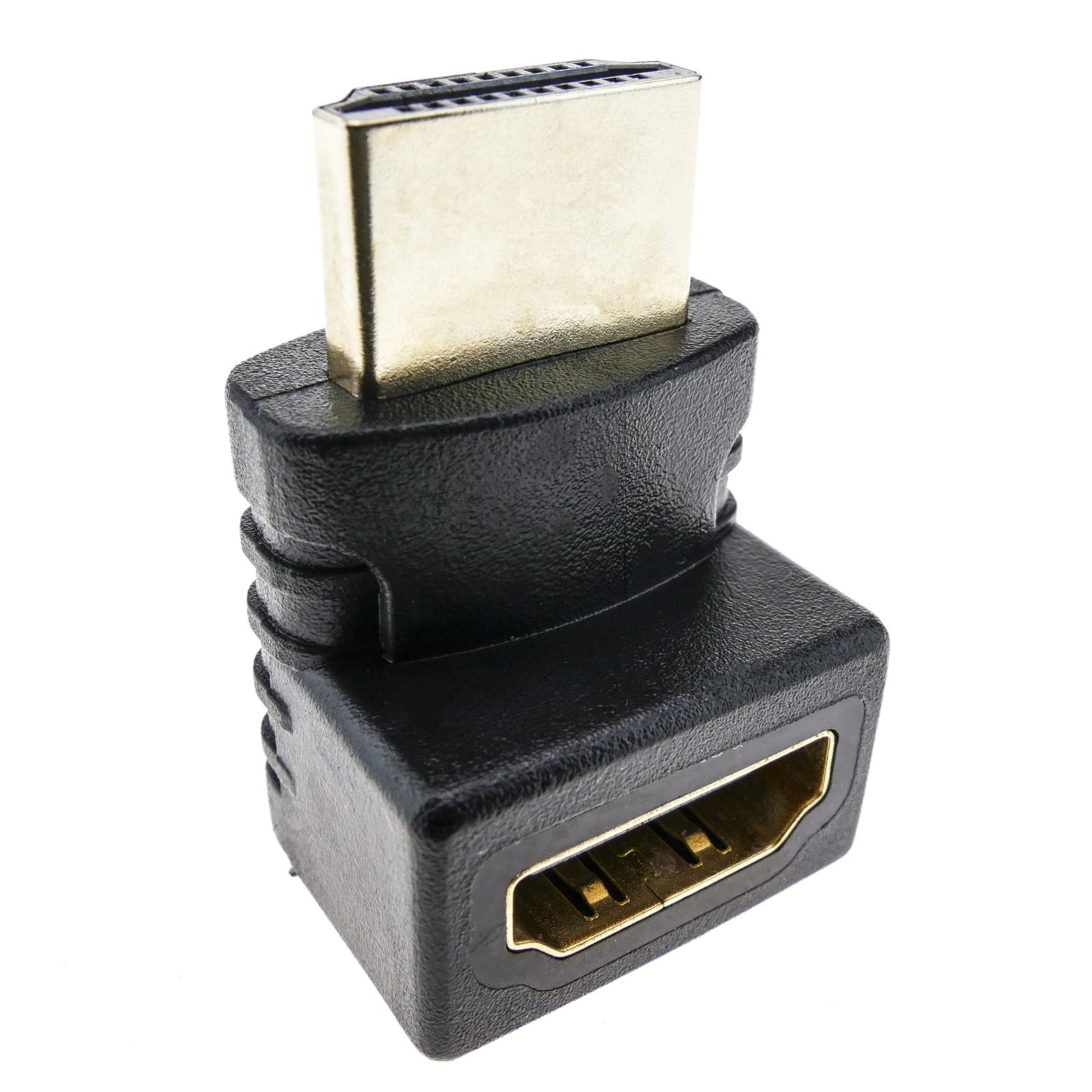 Adaptador en forma de L arriba con conexión HDMI-A macho a HDMI-A ...